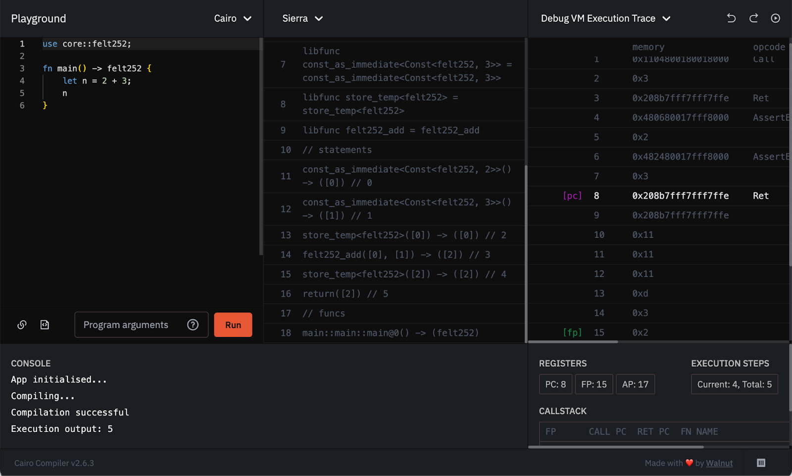 Cairo Playground - The Best Way to Get Started on Cairo